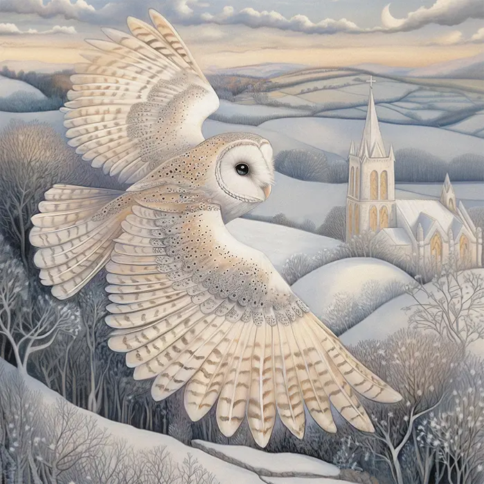 Wildlife Fine Art Xmas Christmas Cards Pack of 6 Assorted - Swan Owl ...