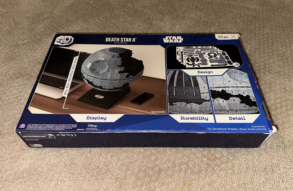 Star Wars 4D Build Death Star II Model Kit 272pcs Spin Master 23 ...