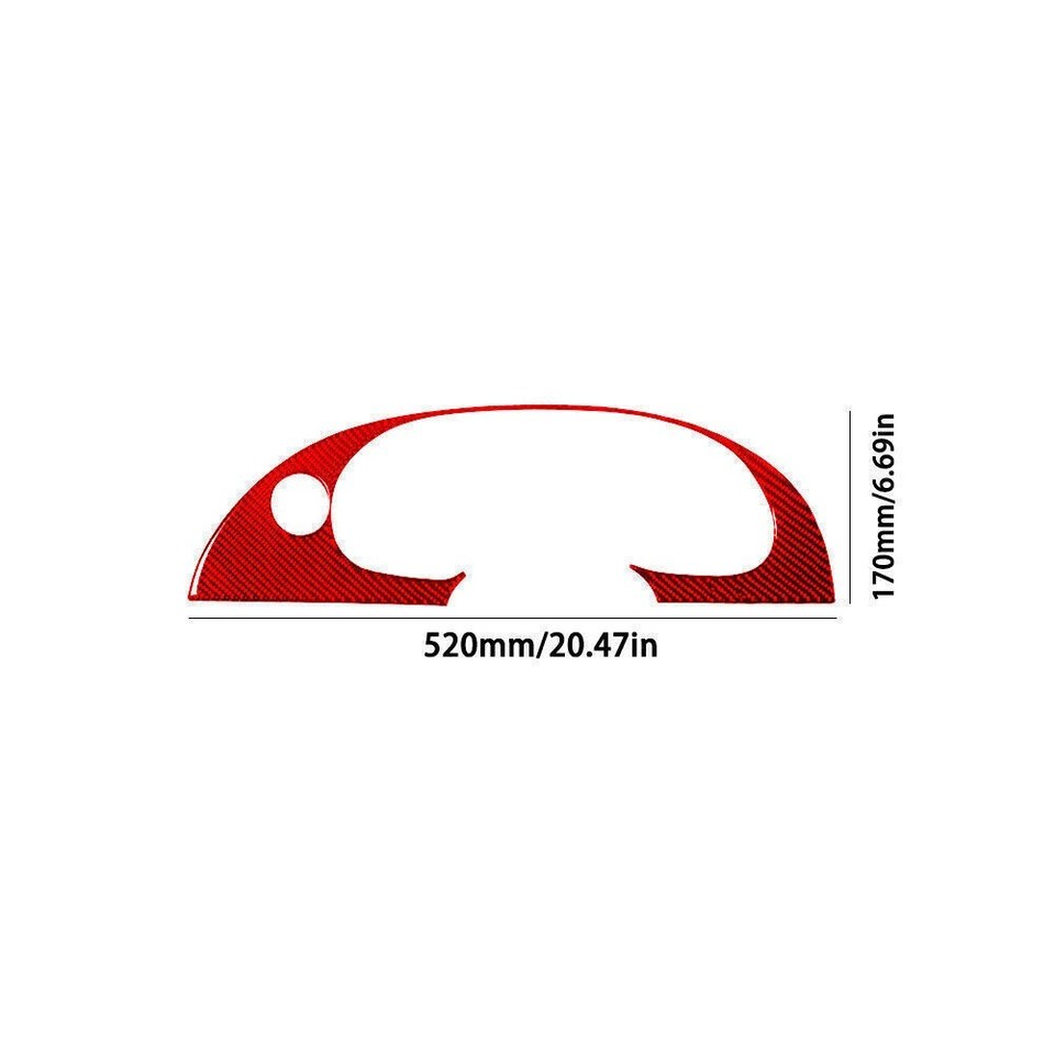 Red Carbon Fiber Speedometer Surround Cover Trim For Ford Mustang ...