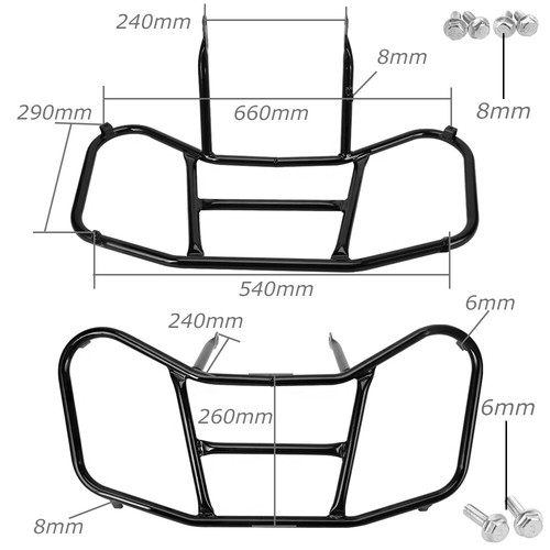 For 05-23 Honda TRX250 TRX250TM TRX250TE Recon 250 ATV Front Rack Front ...