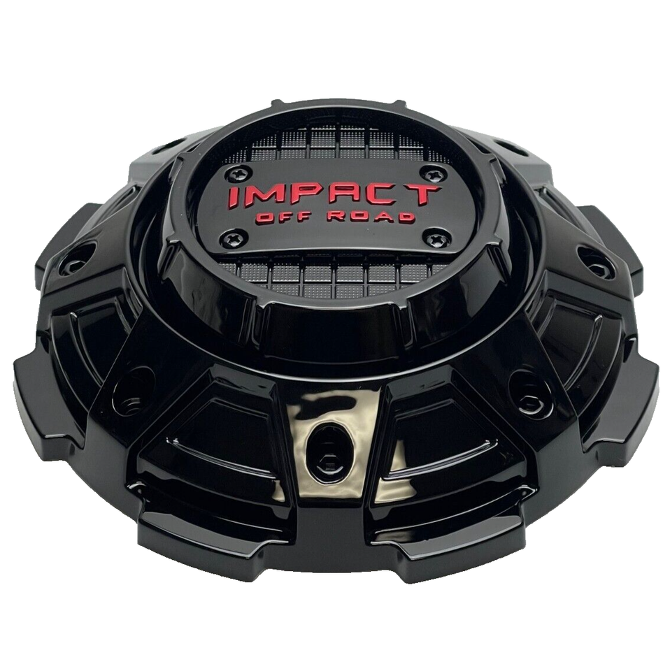 Impact Off Road Gloss Black/Red Logo Wheel Center Cap SD02-SG F20P424A ...