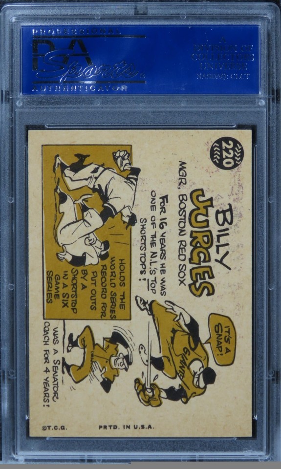 1960 Topps Bill Jurges #220 PSA 7 NM | eBay
