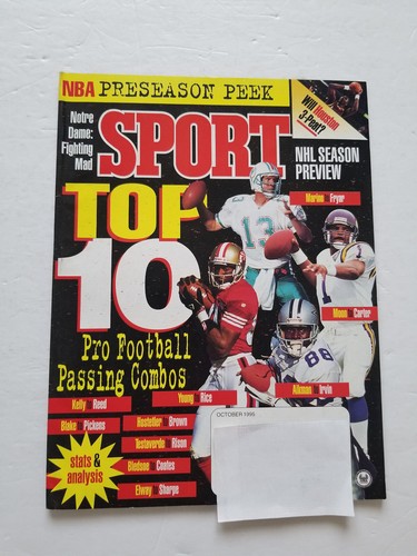 Sport Magazine October 1995 - Dan Marino, Warren Moon, Jerry Rice ...