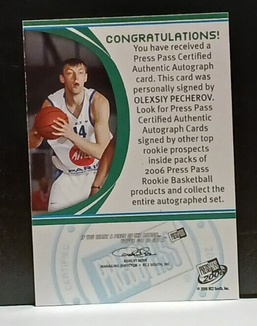 Oleksiy Pecherov 2006 press pass autograph silver #49 (AUTO) Serial #ed ...