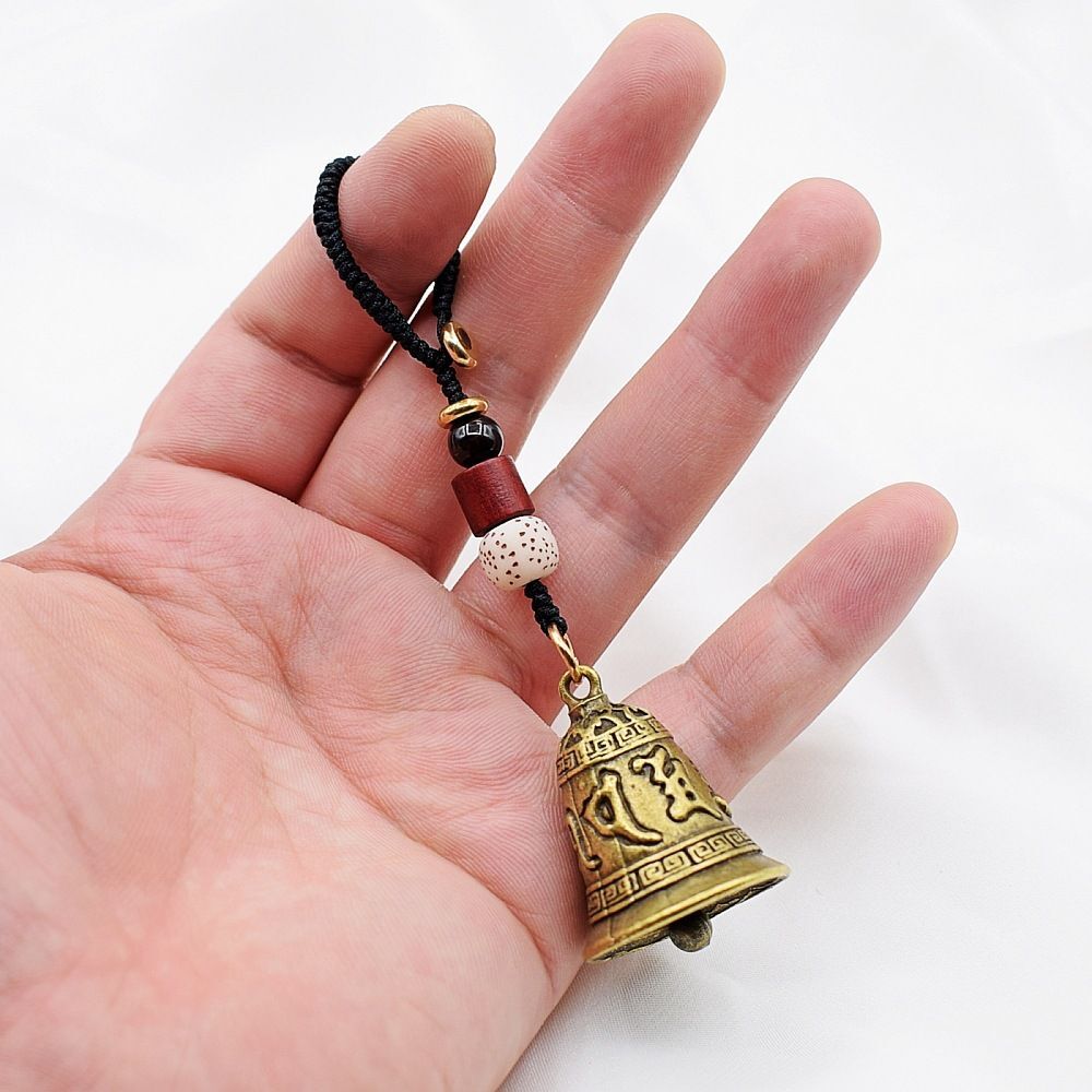 Keyring Chinese Style Tibetan Buddhism Vintage Six-word Mantra Bell ...