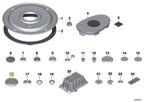 BMW 40 mm Chassis Hole Blanking Plug Grommet Cover Cap 51712258519 ...