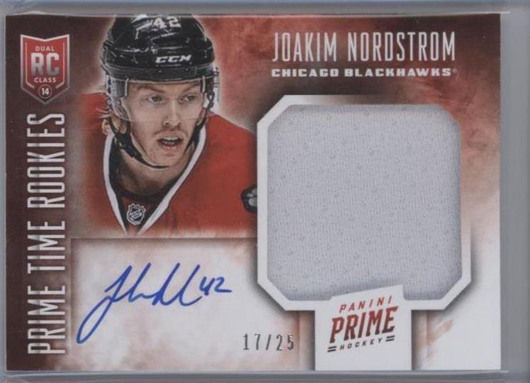 2013-14 Panini Prime - Primetime Rookies Joakim Nordstrom #RK-JNO ...