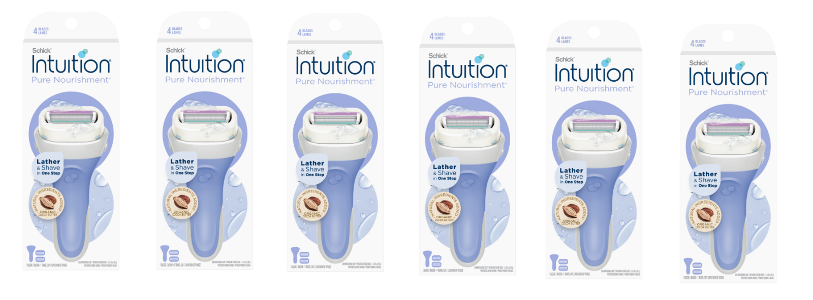Schick Intuition Pure Nourishment Razor Kit + 2 Cartridges (6 pack) | eBay