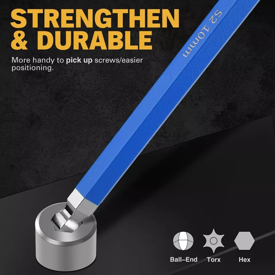 Jumbo Hex Key Allen Wrench Set | 13-Piece Metric 2-19mm | Long Ball End ...