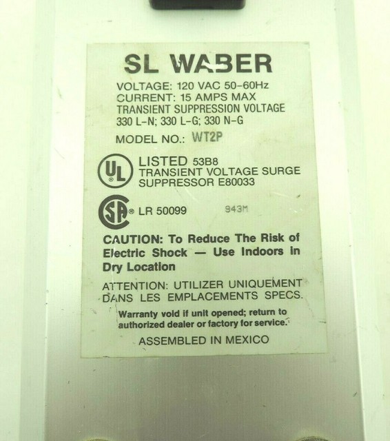 SL Waber WT2P Wave Tracker Noise & Surge Filter for sale online | eBay