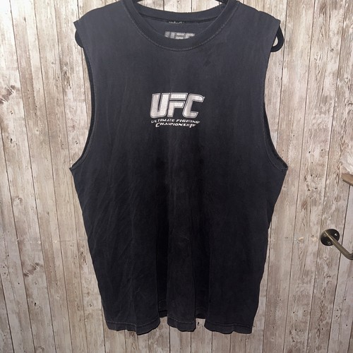 UFC Shirt Tank Men's Medium Black Crew Neck Sleeveless Active Wear EUC ...