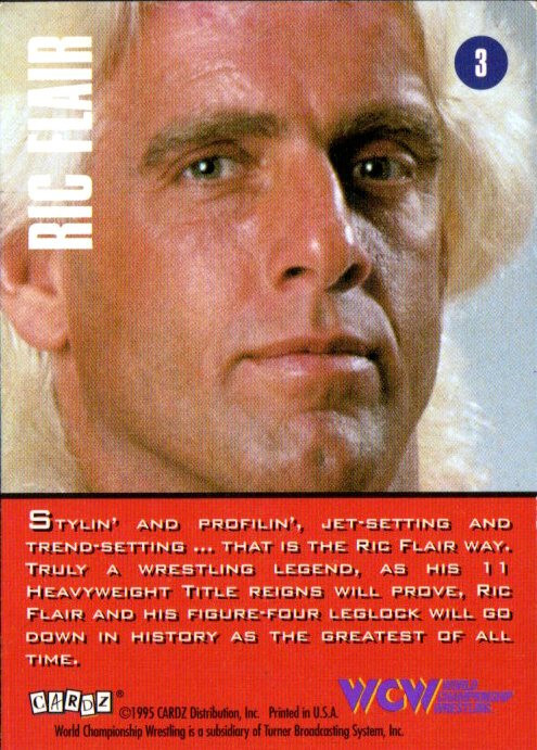 1995 Cardz WCW Main Event Wrestling Card #3 Ric Flair | eBay