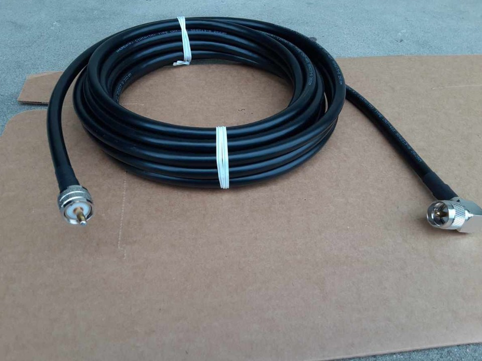 US MADE LMR-400 HAM Radio Antenna Coax Cable PL259 to PL259 R/A 50 FT ...