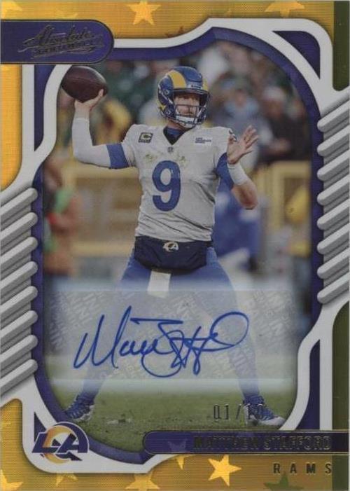 2022 Panini Absolute - Matthew Stafford #34 Gold Stars Signatures /10 ...