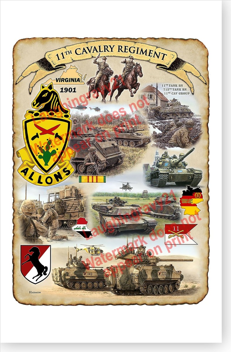 Allons 11th Armored Cavalry Regiment Colr War Veteran German 11th