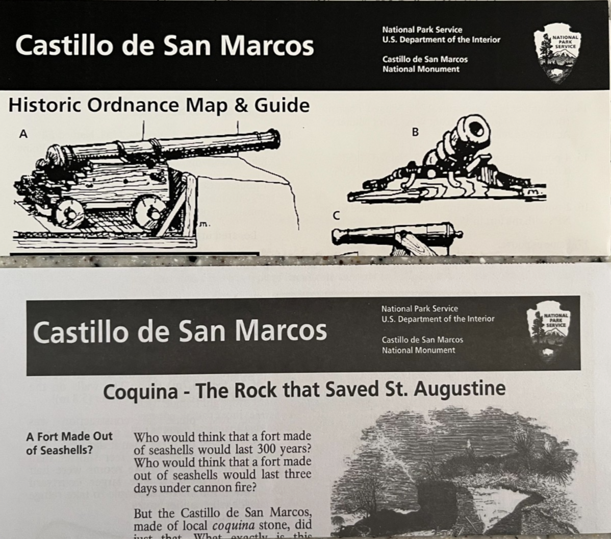 Lot of 2 CASTILLO de SAN MARCOS NM NATIONAL PARK SERVICE UNIGRID ...