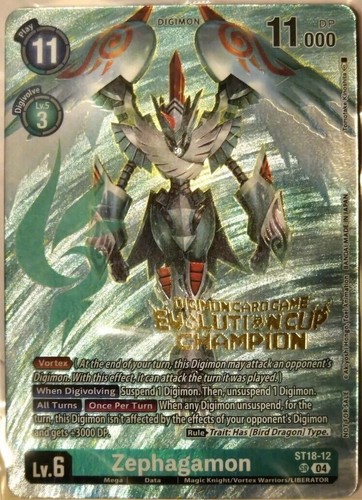 Digimon Zephagamon ST18-12 SR Evolution Cup Winner Promo English | eBay