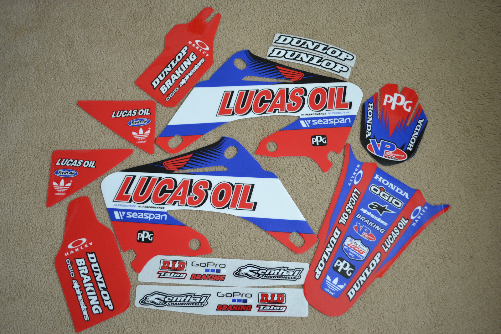 TEAM HONDA RACING GRAPHICS CR125 CR250 CR125R CR250R 2002 2003 2004 05 ...