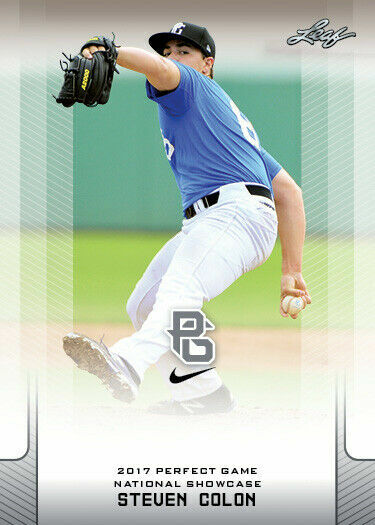 STEVEN COLON 2017 LEAF "1ST EVER PRINTED" PERFECT GAME ROOKIE CARD #009 ...