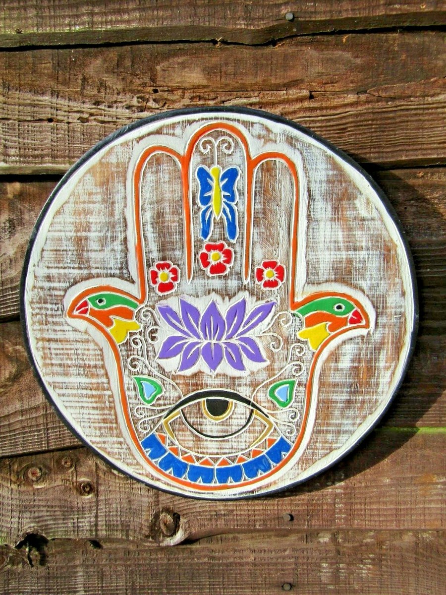 Hand Of Fatima Art Hamsa Fatima Hand Religious Talisman Colored Sign