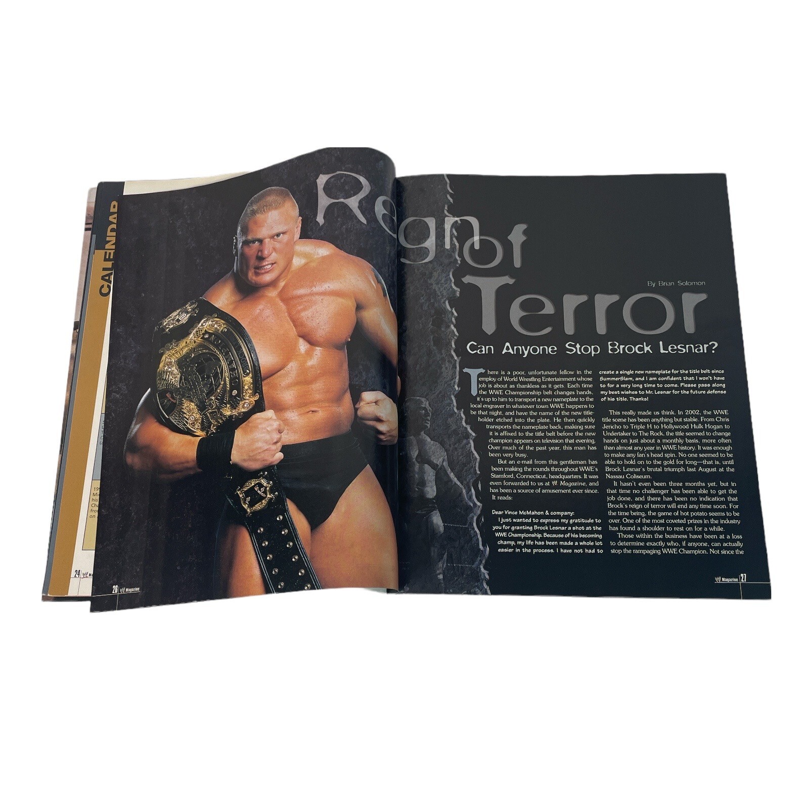 WWE Magazine Dec 2002 Brock Lesnar Batista Triple H Edge Torrie Wilson ...