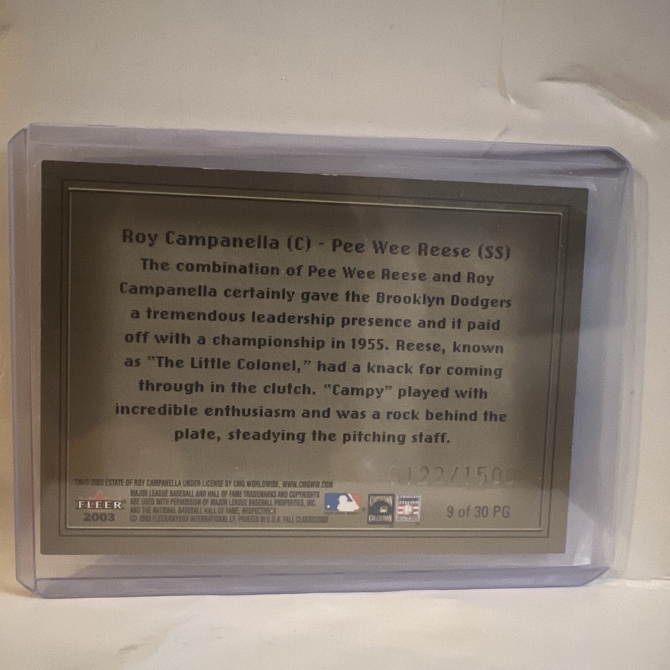 2003 Fleer Fall Classics 9 Roy Campanella/Pee Wee Reese #D /1500 Dh1 | eBay