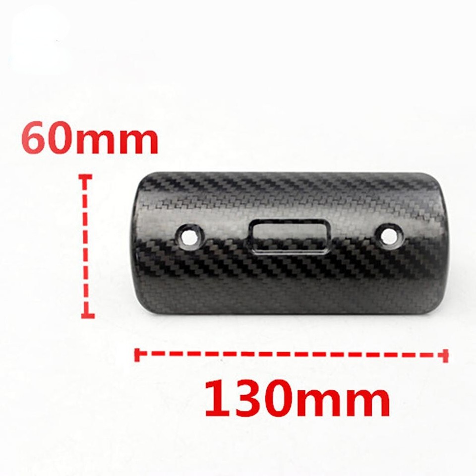 Universal Heat Shield Cover Tip Motorcycle Carbon Fiber Exhaust Pipe ...