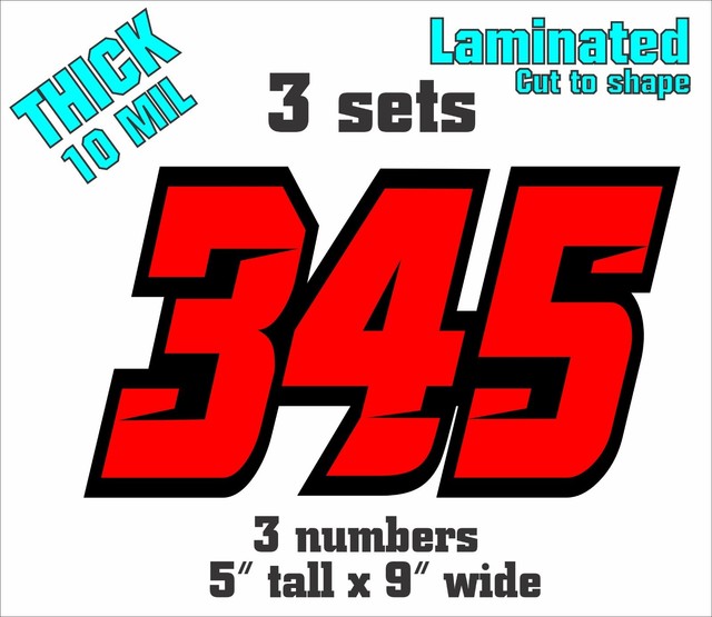 Thick Motorcycle Number Plate Race Decals Sticker MX Numbers ATV SX BMX thick-motorcycle-number-plate-race-decals-sticker-mx-numbers-atv-sx-bmx
