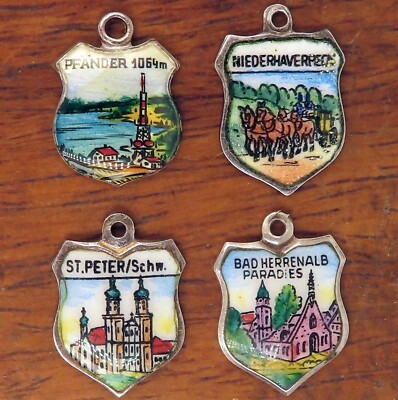 Vintage silver GERMANY GERMAN BAVARIA AUSTRIA SOUVENIR TRAVEL SHIELD ...