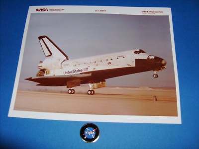 NASA STS-9 LANDING - SPACE SHUTTLE COLUMBIA SERIAL # PHOTO DEC 8,1983 ...