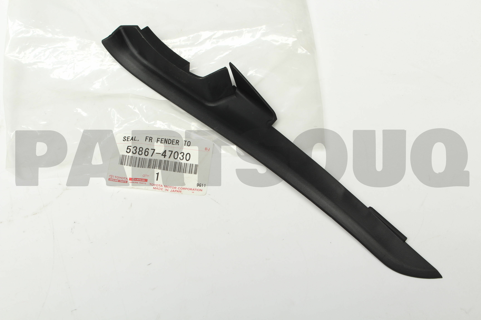 5386747030 Genuine Toyota SEAL, FRONT FENDER TO COWL SIDE, LH 53867 ...