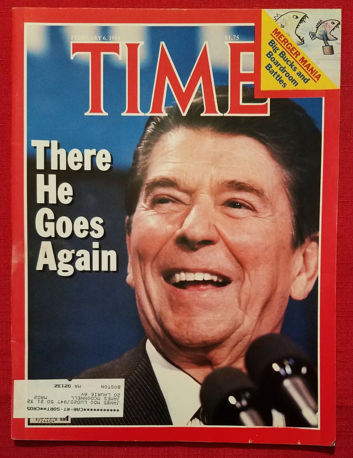 TIME MAGAZINE, Ronald REAGAN, There He Goes Again, Feb 6, 1984; Vintage ...