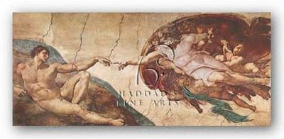 MUSEUM ART PRINT Creation of Man Michelangelo Buonarotti | eBay