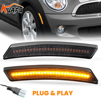 2PCS LED Amber Side Marker Fender Light For Mini Cooper R55 R56 R57 R58 ...