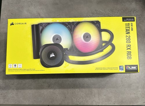 Corsair iCUE LINK TITAN RX RGB 280mm AIO Liquid CPU Cooler (Black) | eBay