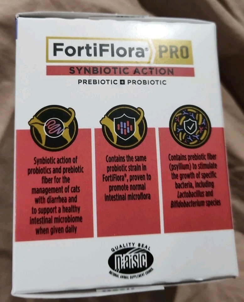 PURINA FortiFlora PRO Synbiotic Action Feline Cat Probiotic 30 sachets ...