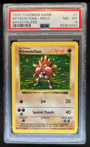 1999 Pokemon Set Shadowless Hitmonchan Holo #7/102 PSA 8 | eBay