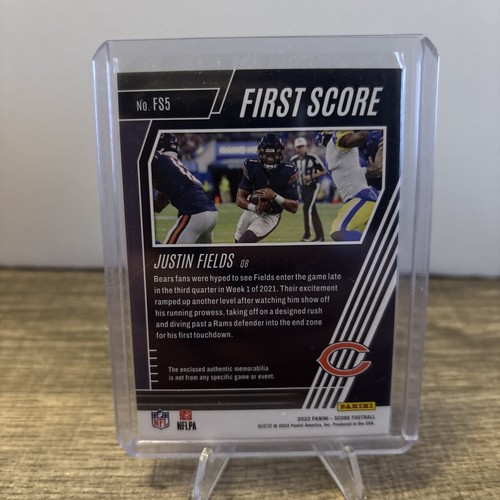 Justin Fields 2022 Score First Score Patch Card | eBay