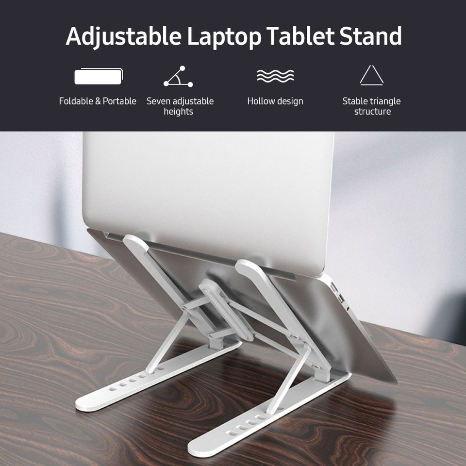 Adjustable Laptop Tablet Stand Ergonomic Foldable Holder For Working At ...
