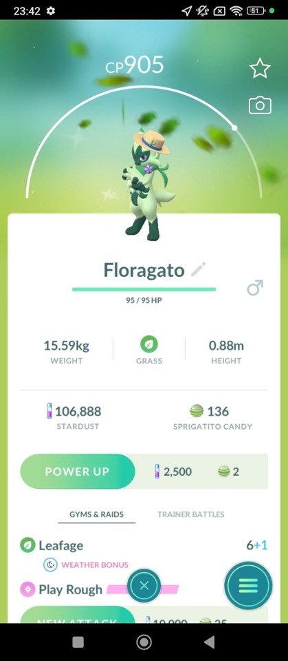 Shiny Floragato Horizon x2, Sprigatito 106k Mini PTC Pokémon Go | eBay