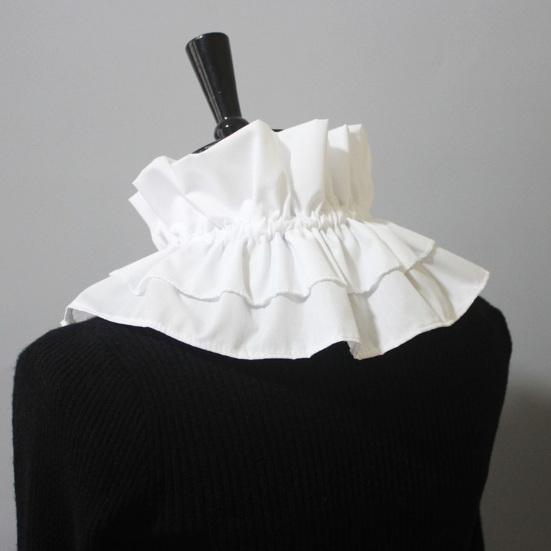 Vintage Layered Ruffle Detachable False Collar Victorian Renaissance ...