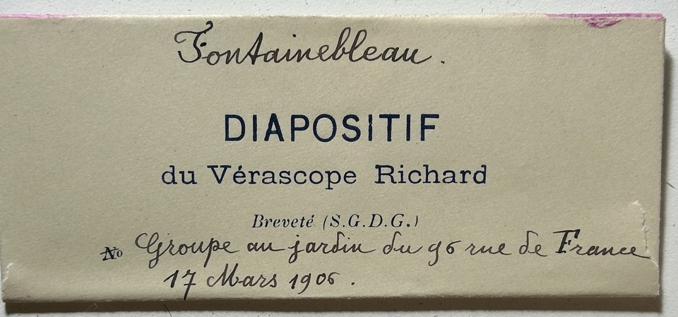 Fontainebleau 96 Rue De France Giardino Moda 1906 Foto Stereo Vetro ...