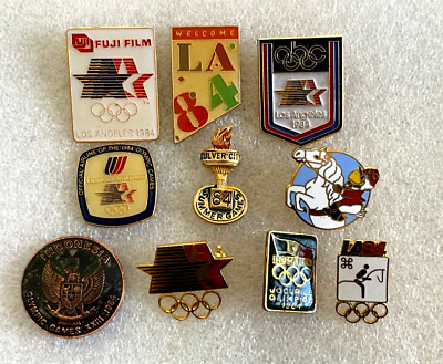 1984 Los Angeles Olympic Pin Lot 10 Pins. (A) | eBay