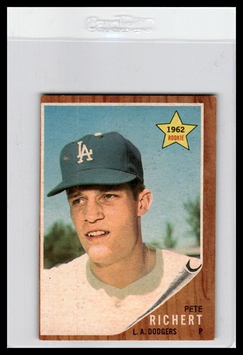 1962 Topps Pete Richert Rookie #131a Los Angeles Dodgers | eBay