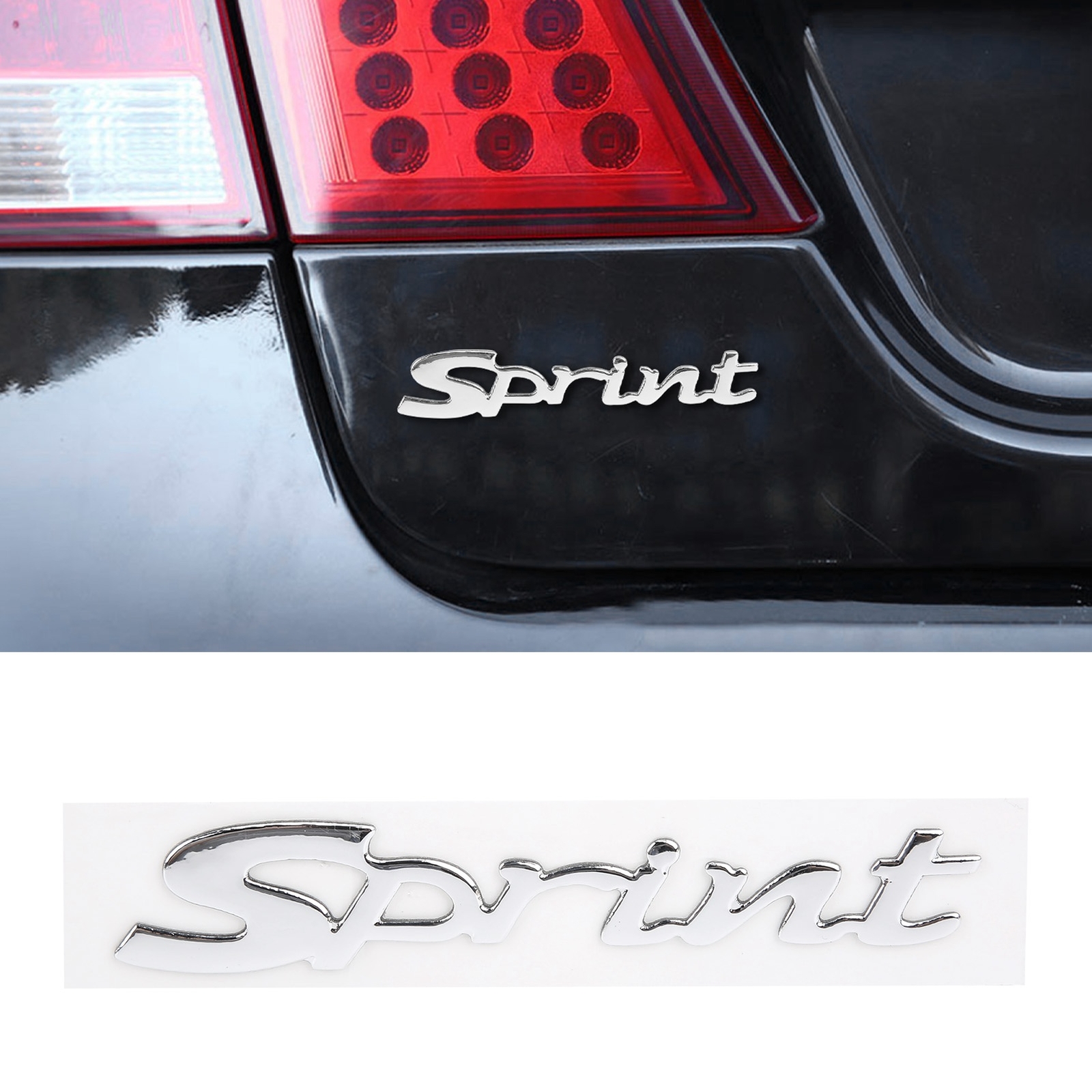 *Silver Car Emblem Decal 3‑Dimensional Side Fender Rear Trunk Soft ...