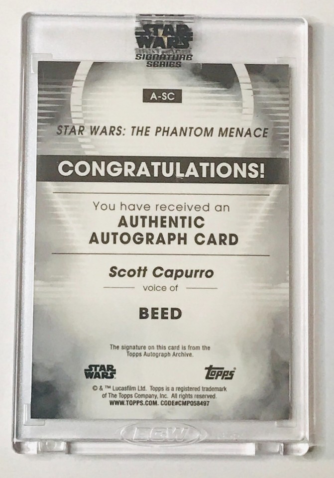 2023 Star Wars Signatures Auto Scott Capurro voice of Beed (B) | eBay