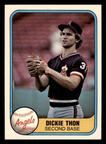 1981 Fleer Dickie Thon #277 California Angels Baseball Card | eBay