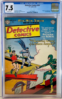 ⭐️Detective Comics 181, 1952 CGC 7.5 🔑Human Magnet Origin 🦇Batman ...