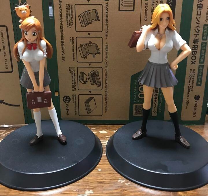 Bleach DX Girls Figure School Uniform Orihime Inoue & Rangiku Matsumoto Set | eBay