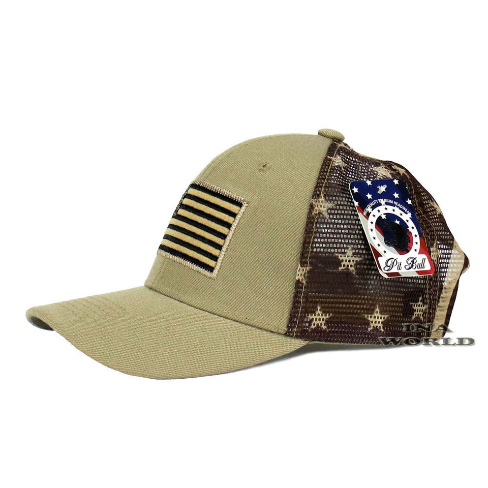 USA American Flag Hat Tactical Operator Military Flag Mesh Snapback ...